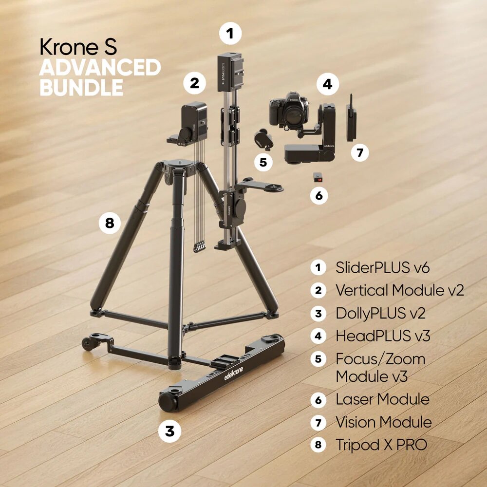 土耳其edelkrone三脚架/云台/滑轨/底盘车套装 6轴 Krone S系统