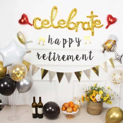 happyretirement员工退休布置