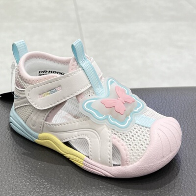 江博士2025新夏款女宝宝一段软底透气防滑步前凉鞋1S13A2001BW