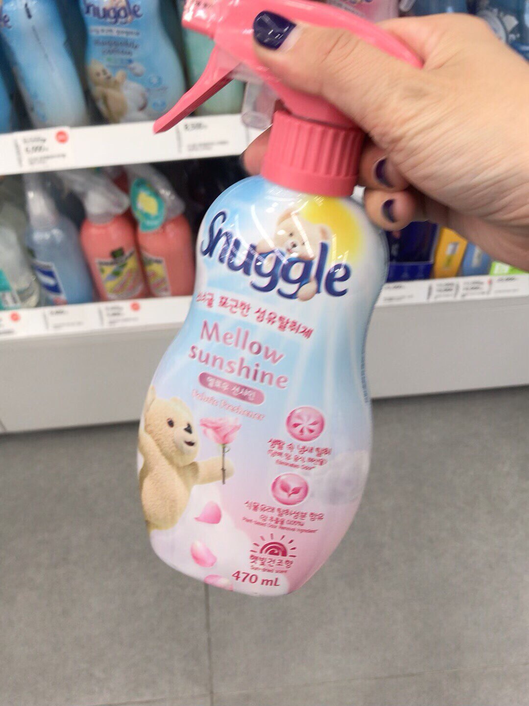 韩国加菲猫snuggle小熊衣服增香去味喷雾棉花清新皂香475ml大容量
