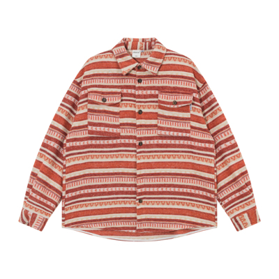 BSAPA 秋冬新款民族风加厚休闲宽松衬衫日系复古衬衣外套