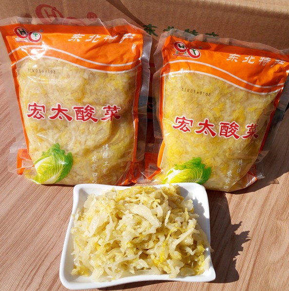 包邮东北特产宏太酸菜 纯手工大缸腌制酸菜500g*5袋