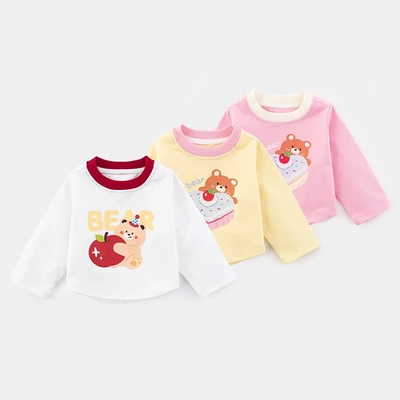2026春季新款宝宝衣服婴幼儿上衣休闲儿童T恤长袖印花打底衫5702