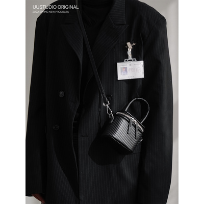 新款手拎褶皱迷你水桶斜挎包