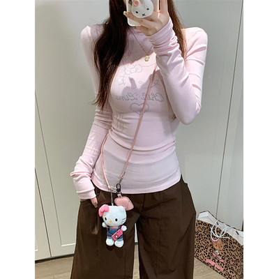 长袖T恤女秋季修身收腰
