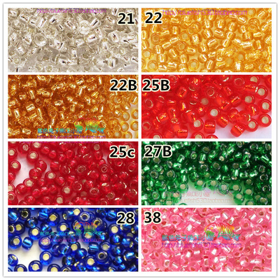 DIY串珠材料日本进口TOHO米珠2mm灌银珠21/22B/25B/25C/27B/28/38