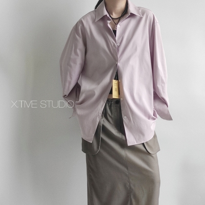 长袖衬衫韩国进口字母印花