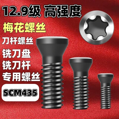 12.9刀杆螺丝数控梅花螺丝铣刀片刀盘U钻SCM435M2M2.2M2.5M3M4M5