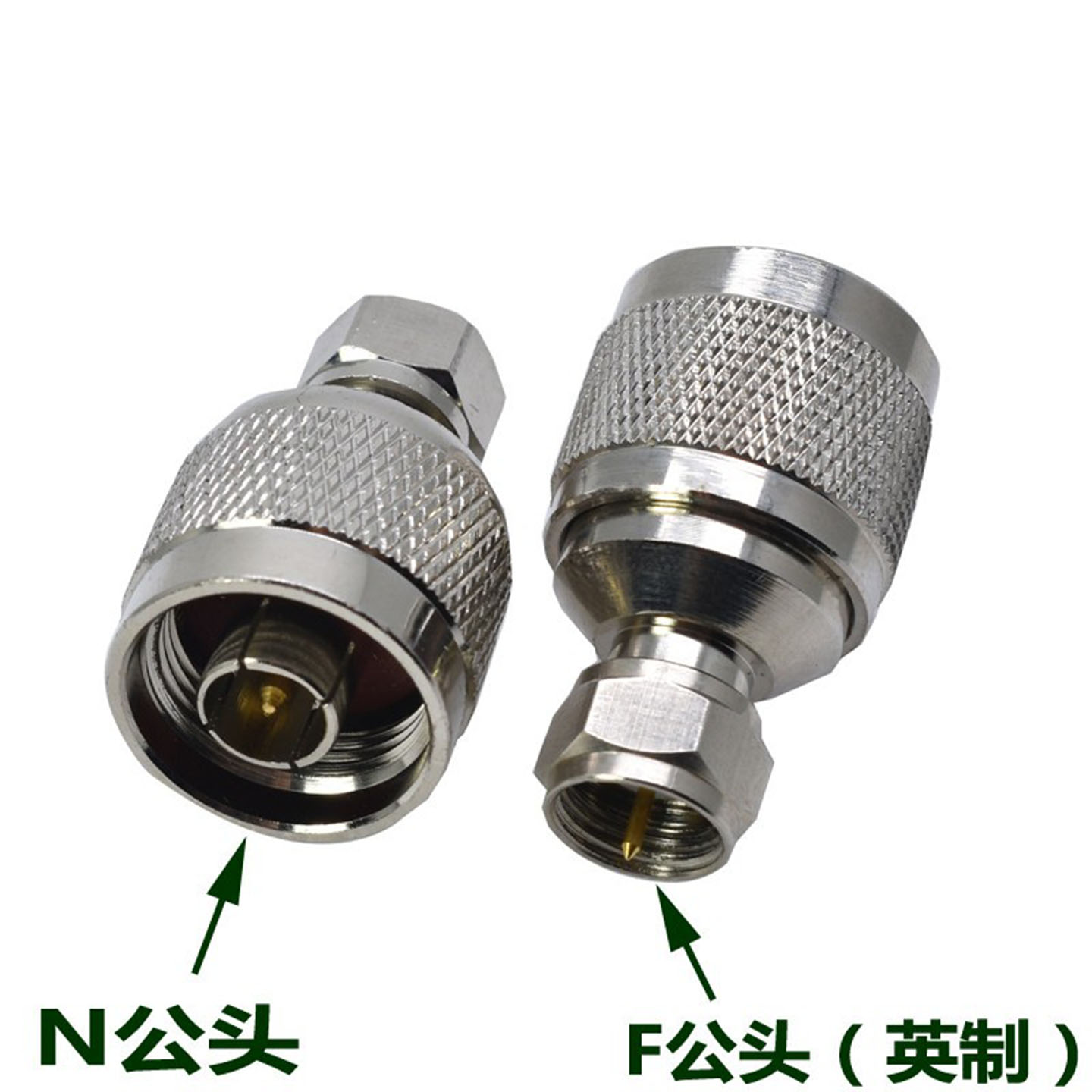 N/F-JJ转接头N公头转F公头射频信号连接器英制F头对N型公头转换头