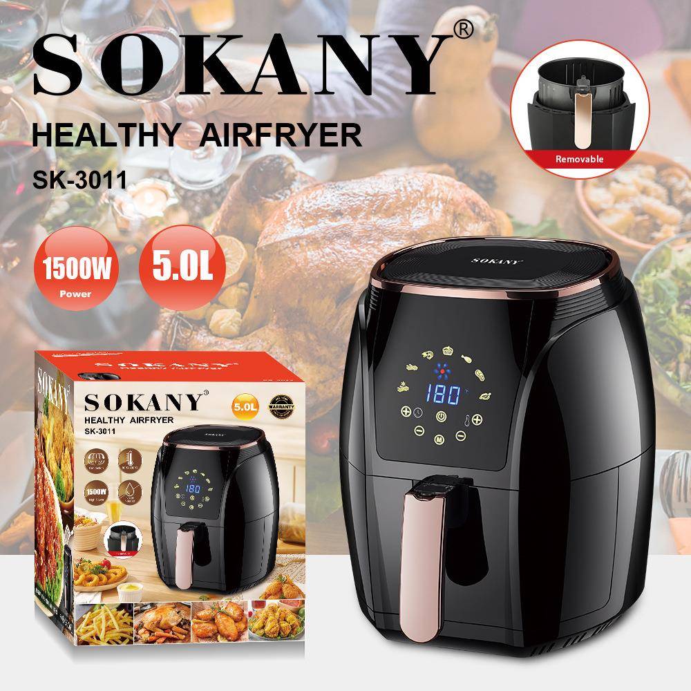 跨贸SOKANY3011油炸锅家用5L电油炸锅炸薯条机炸鸡翅