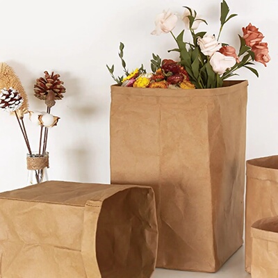 50/100pcs Lunch Paper Bags Kraft Paper Bags Recyclable Snac