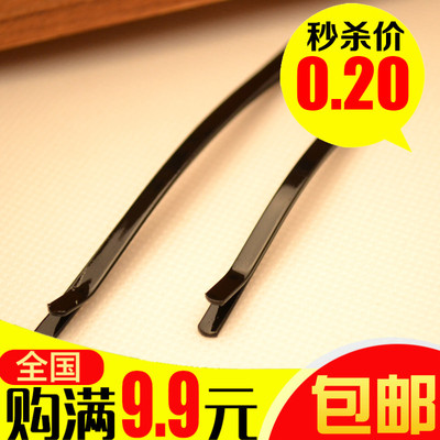饰品黑色边夹一字夹发前夹刘海夹