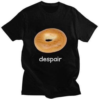 Despair Bagel 欧美创意搞笑甜甜圈字母圆领潮流大码短袖T恤男女