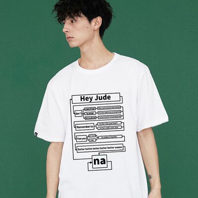 heyjudet恤男女甲壳虫乐队TheBeatles歌词短袖衣服披头士周边