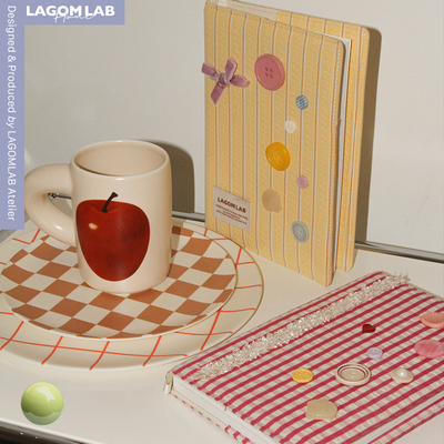 LAGOMLAB纽扣装饰布面手帐新年礼