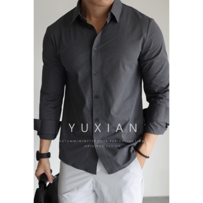 YUXIAN速干运动衬衫休闲商务衬衫