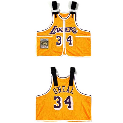 复古球衣改装湖人奥尼尔机能马甲