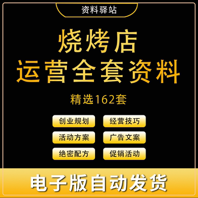 烤肉配方资料创业活动方案