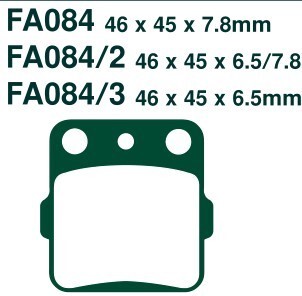 KX80 KX85 KX100 KSF250 KEF300 KVF400 KFX450R 后刹车片 后刹车