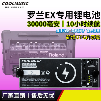 罗兰EX音箱专用锂电池户外蓝牙直播内录音响电池耳机监听移动电源