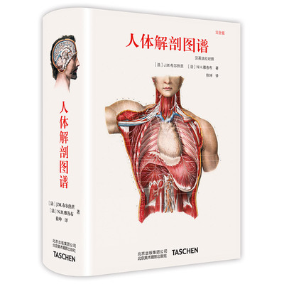 【精装】人体解剖图谱中英对照版Taschen原版引进Altas of Human Anatomy 真人比例人体手绘手稿艺术画册700余幅彩色图谱832页画册