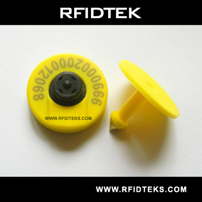 AET01 RFID动物耳标FDX-B ISO11784/85 耳标 可读写EM4305猪耳标