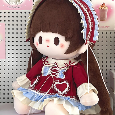 40cm娃衣莓果红酒套装40厘米棉花娃娃坐姿无属性玩偶衣服替换现货