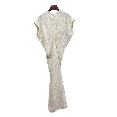 断码特价现货TOT同源深圳南油新款慵懒收腰纹理感褶皱连衣裙~