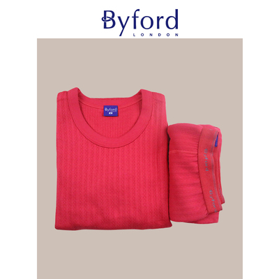 百富byford男士夹棉套装保暖内衣