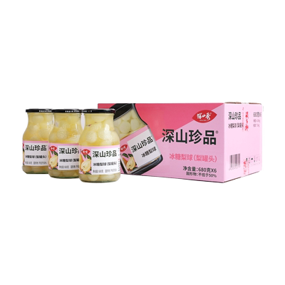 深山秀梨罐头冰糖梨球
