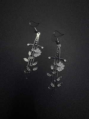 Vintage古着设计感古早风独特小众耳饰P52911