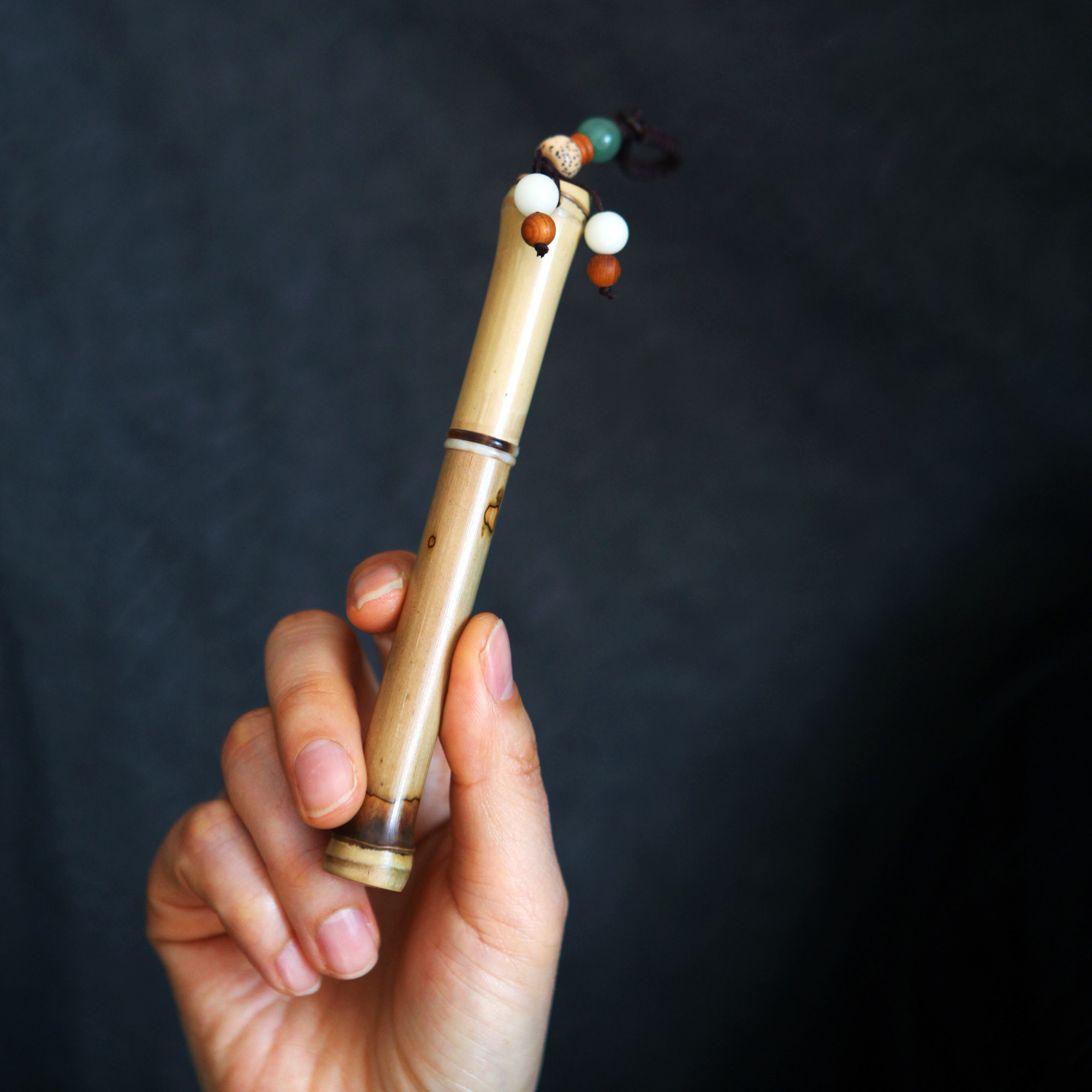 【七十二号笔家】复古手工迷你斑竹玻璃笔手账蘸水笔挂件彩墨钢笔