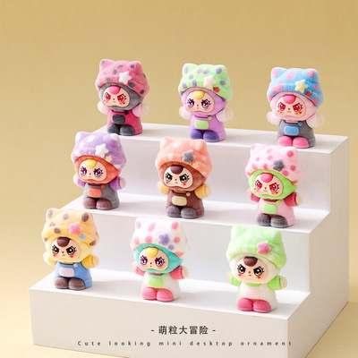 植绒波点帽娃三岁猫咪萌粒