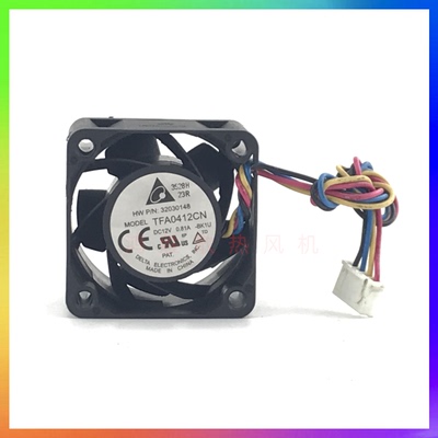 台达 4028 12V 0.81A 4线PWM控温 暴力4CM交换机风扇 TFA0412CN