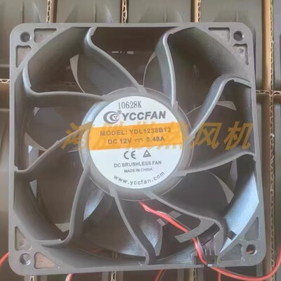 YCCFAN全新现货YDL1238B12 12V 0.48A 12038 12CM散热风扇