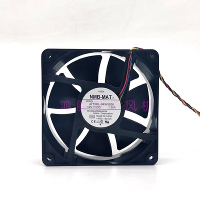 原装NMB 4715KL-04W-B56 12038 12V 1.3A 12cm暴力大风量散热风扇