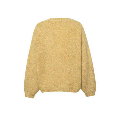小麦家Pure:Moment:暖黄色圆领软糯休闲宽松百搭毛衫4GB233882Q