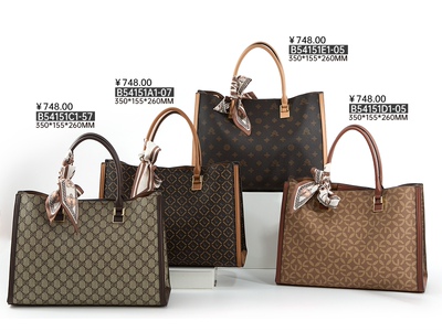 袋鼠专柜女包经典印花手提包轻奢丝巾手拎包单肩斜挎包水桶包软皮