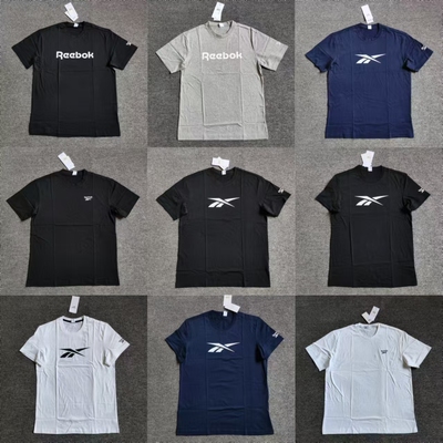 REEBOK短袖男子纯棉基础短袖T恤