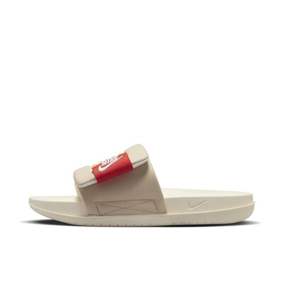 Nike Offcourt Adjust Slide 防滑一字拖鞋 女款米红色DV1033-100