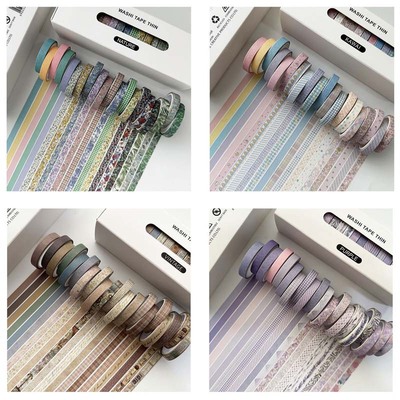 20卷组合装手帐细胶带复古和纸胶带Paper hand account fine tape