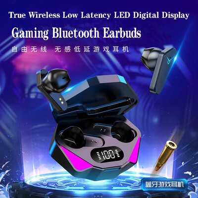 Gaming True Wireless Bluetooth Earbuds Long Battery Life