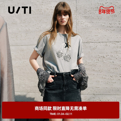 专柜新款U/TI尤缇2025秋季T恤UL310103184