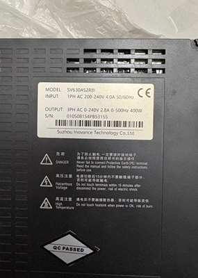 汇川SV630AS2R8I伺服驱动器，400W，输入200-240V，三相输出