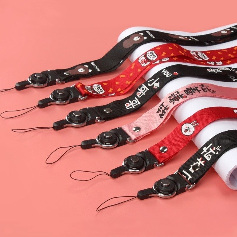 手机挂绳宽挂脖绳子男女通用款可拆卸两用手机壳挂绳卡通个性创意_虎窝淘