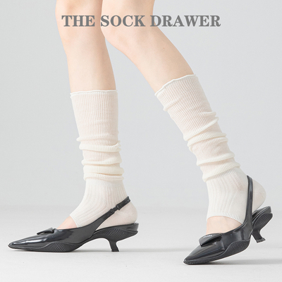miu系夏季袜子女超薄款百搭半截袜长筒袜套堆堆袜配高跟凉鞋袜子