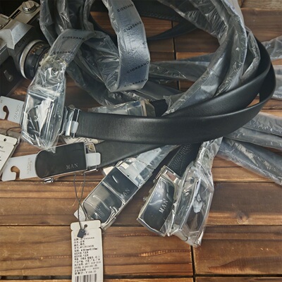 处理品牌撤柜合金男士真皮自动扣软皮库存尾货头层牛皮休闲裤腰带