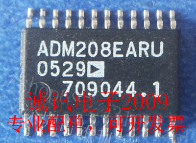 全新ADM208EARU CMOS RS-232 200KBPS收发器 4个驱动器 TSSOP芯片