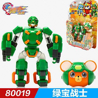 正版指令宝贝变形机器人玩具 80019绿宝战士红宝蓝宝黄宝战士