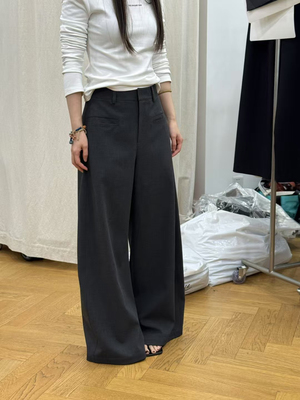 高腰显瘦直筒阔腿裤女2026春夏新款垂感休闲西装裤百搭长裤P7988